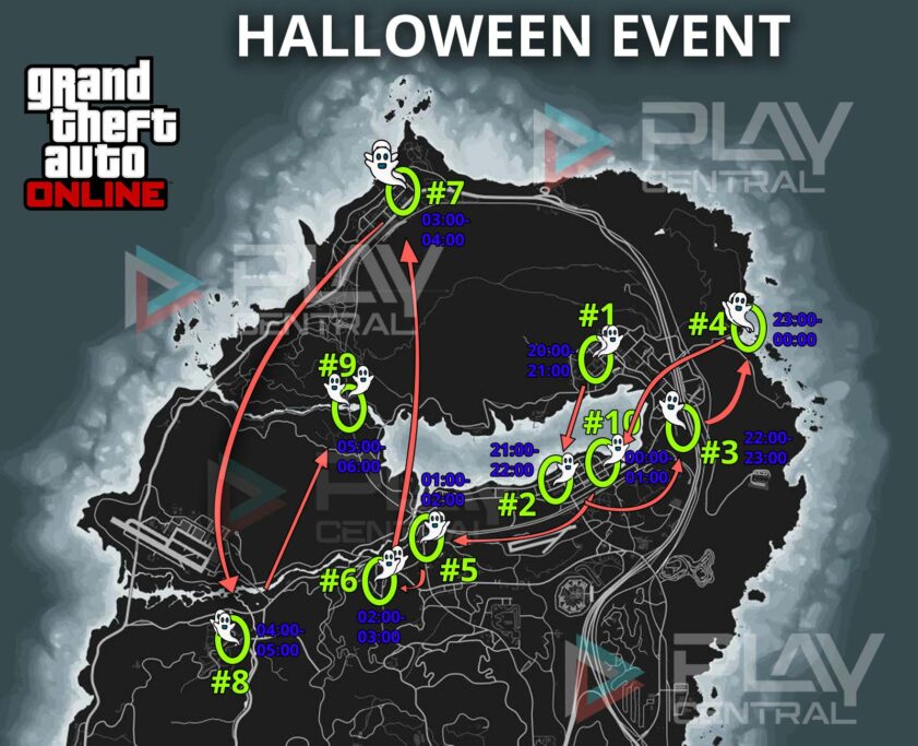 Alle Geister-Locations der neuen Schatzsuche in GTA Online